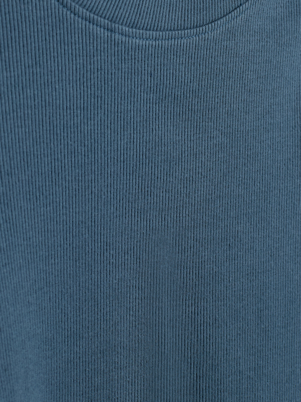 Long Sleeve Basic Rib T-shirt - Kids - Stormy Blue